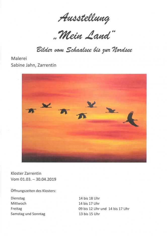 Ausstellung Sabine Jahn - Stadt Zarrentin am Schaalsee